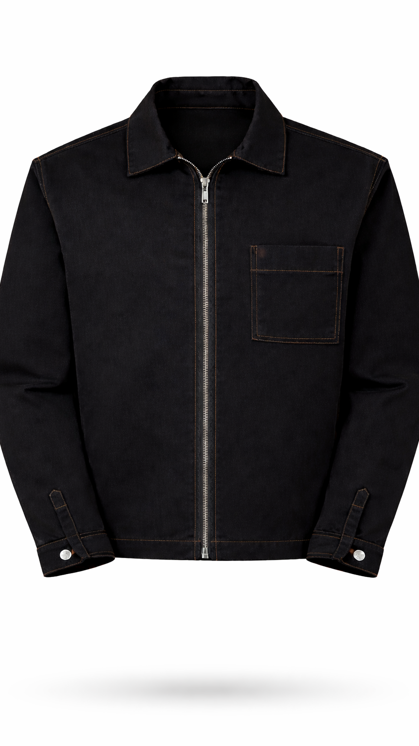 Axis Jacket | Handmade Black Denim Jacket for Men – THE ELEMENTZ